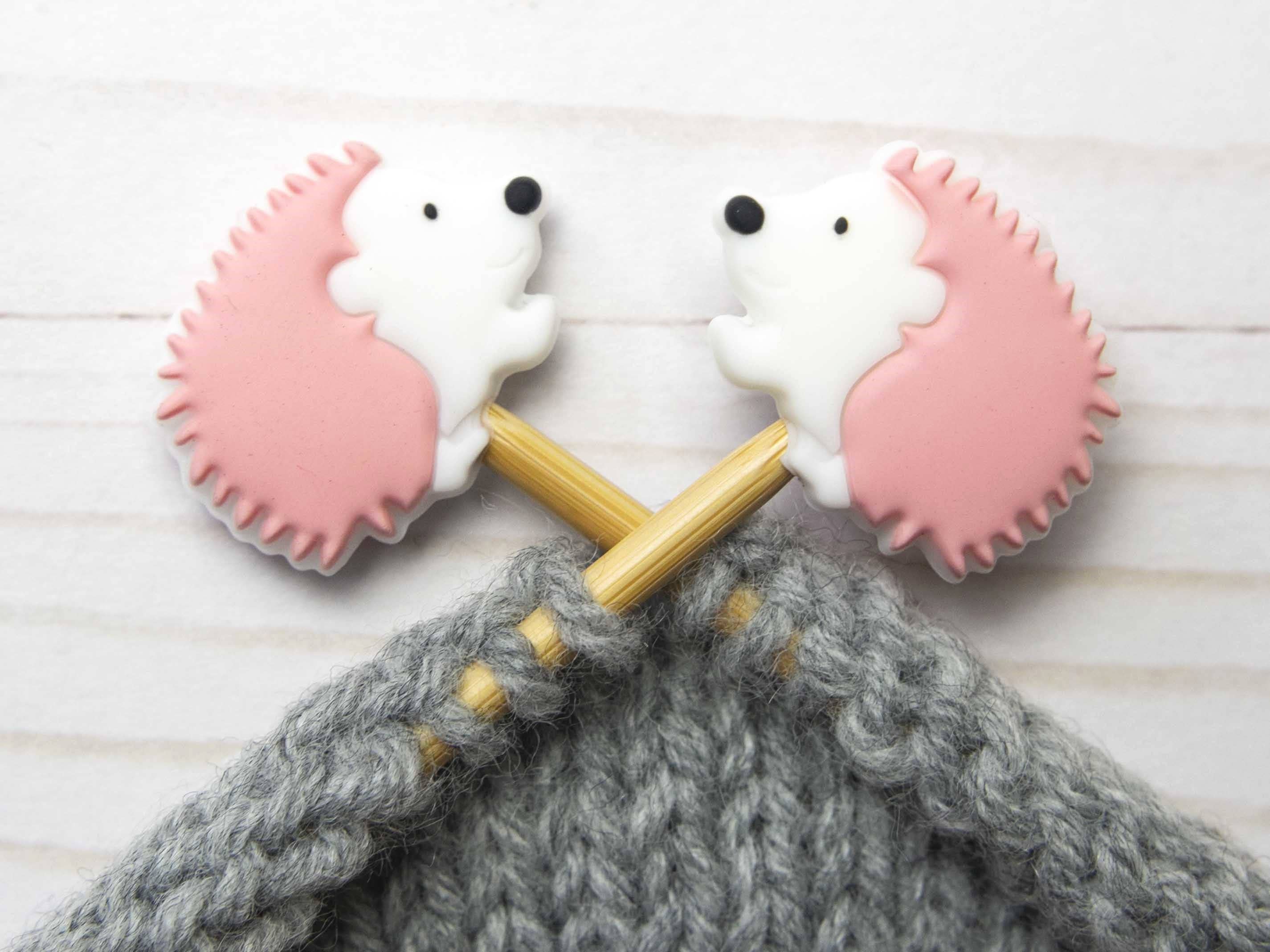 Pink Hedgehog | Stitch Stoppers Knitting Notions – Weave & Wander Yarn Shop