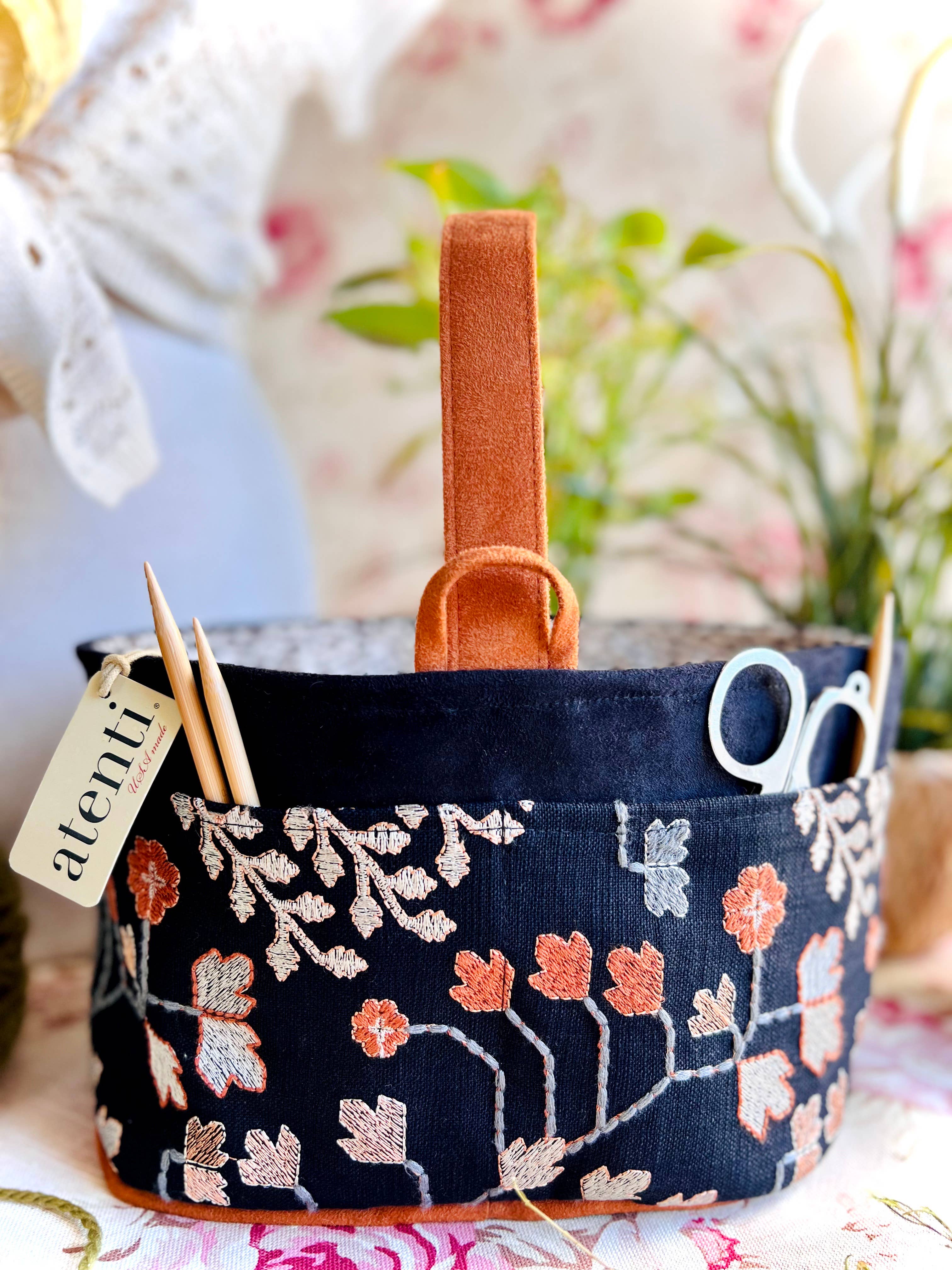 Handmade Floral Project Bag ︎ Handmade in Glendale, CA – Weave & Wander ...