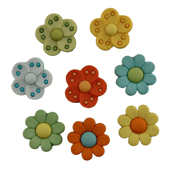 Psychedelic Flowers Buttons ♦ Sewing Notions in Seal Beach – Weave ...