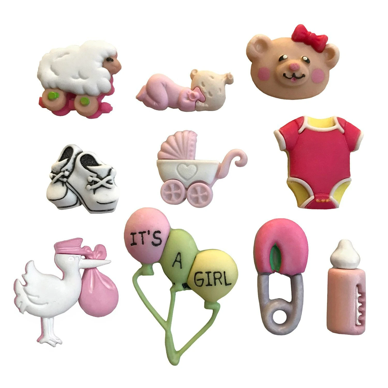Baby Girl Themed Buttons 🍼 For Crochet, Knitting, Sewing – Weave ...